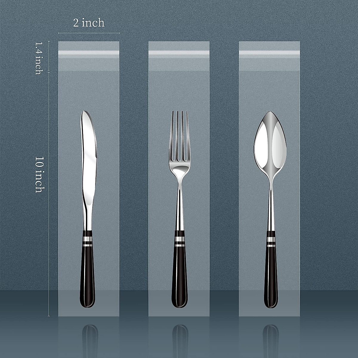 Nistar Self Sealing Pretzel Rod Bags, 100Pcs 2x10 Inch Clear Cellophane Plastic Bags, Resealable Treat Bags Self-Adhesive for Packaging Candy, Popsicle, Pen, Tableware, Candle ect