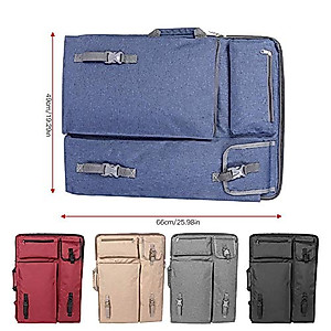 4K Art Portfolio Case Artist Backpack and Tote Cloth Bag Waterproof Sketch Ding Board Bag Art Carrying Bag Art Supplies Bag(2)