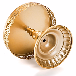 ZOOFOX 3 Pack Gold Cake Stand Set, Metal Cake Holder Dessert Display Plate Serving Tray for Baby Shower Wedding Birthday Party