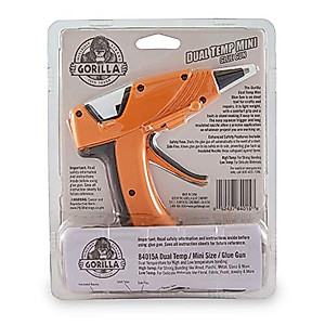 Gorilla Dual Temp Mini Hot Glue Gun Kit with 30 Hot Glue Sticks
