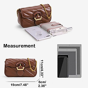 YXBQueen Designer Handbags for Women Crossbody Purses and Handbags Quilted Chain Bag Small Crossbody Handbag