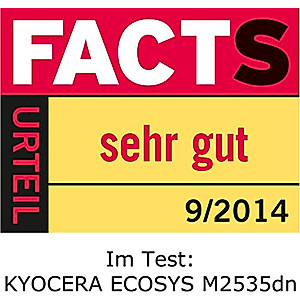 Kyocera 1102PN2US0 ECOSYS M2535dn Black and White Multifunctional Network Printer; Standard Print, Copy, Fax and Color Scan; Fast Output Speed of 37 Pages per Minute; Resolution 600 x 600 dpi