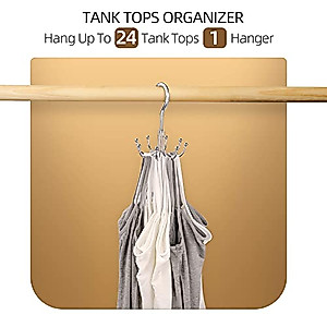 ZEDODIER Belt Hanger, Belt Rack Closet Accessories Organizer, Maximum 24 Storage Capacity, Hanging Holder Storage Hook for Belt, Bra, Tank Top, Tie, Scarf, Purse