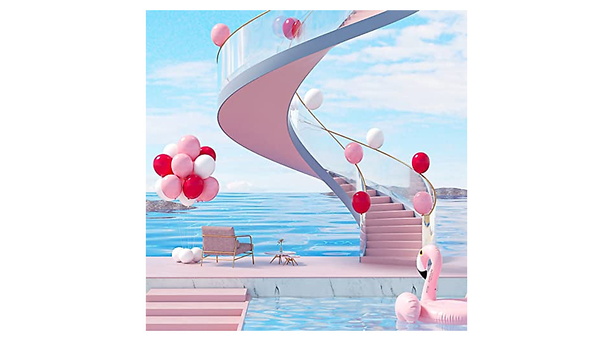 Pink White Latex Balloons - 80pcs for Birthdays & Baby Showers