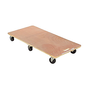 Vestil HDOS-2448-6SW Hardwood Solid Deck Dolly 47-1/4 in. x 23-1/2 in. x 6-1/4 in. 1200 Lb. Capacity