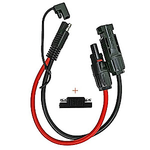 Solar Panel Extension Cable,10AWG SAE PV Extension Cable to Solar Panels with SAE to SAE Polarity Reverse Adapters, 11.81inch (LUSZDDBAOLU-216201)