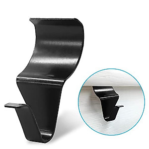 Biaungdo 12 Pcs Vinyl Siding Hooks, Heavy Duty Stainless Steel Black Vinyl Siding Hangers, No Hole Needed Low Profile Siding Clips for Hanging Wreath, Outdoor Decorations