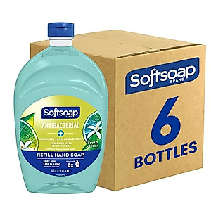 Softsoap - US05266A SOFTSOAP Antibacterial Liquid Hand Soap Refill, Fresh Citrus, 50 Ounce Bottle, Bathroom Soap, Bulk Soap, Moisturizing Antibacterial Hand Soap (Pack of 6)