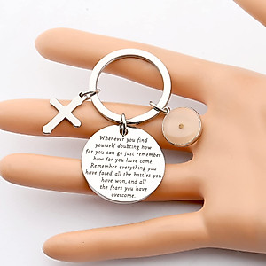 TIIMG Mustard Seed Inspirational Quote Keychain Faith Jewelry Religious Christian Gift Motivational Gift (Mustard Seeds whenever)