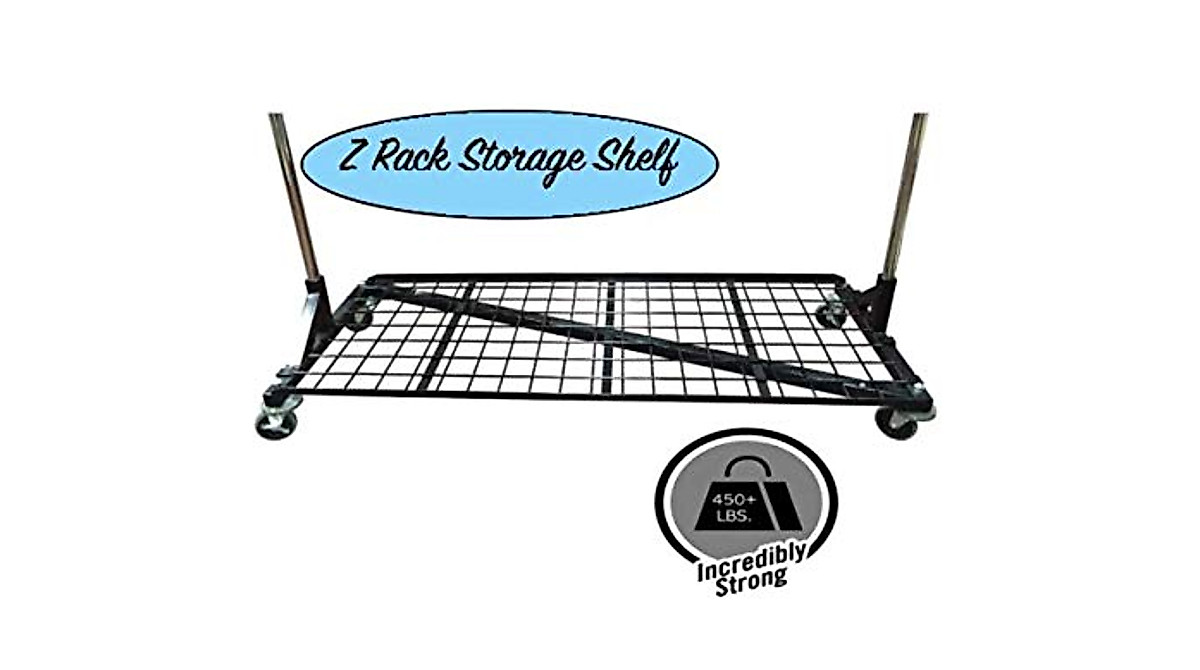 Heavy Duty Storage Base Shelf for Z Racks | Black | Maximize Space