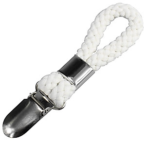 GWYAN 4 Pcs Tea Towel Clips Cotton Rope Clip Hanging Towel Hook Holder with Cotton Loop for Kitchen Bathroom