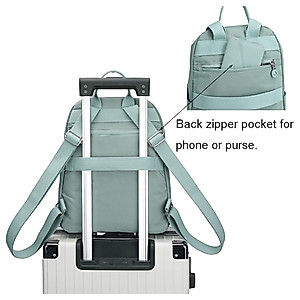 Momoty Small Nylon Backpack Purse for Women Casual Daypack Mini Travel Bag Shoulder Bag for Work with Tablet Compartment