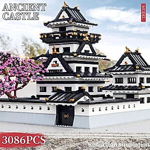 bnwent Japan Himeji Castle Collection Famous Architecture Model Building Block Set (3086pcs) Micro Mini Bricks Toys Gifts for Kids and Adults