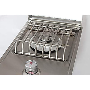Bull Outdoor Products 60008 Stainless Steel Single Side Burner, Liquid Propane , Gray