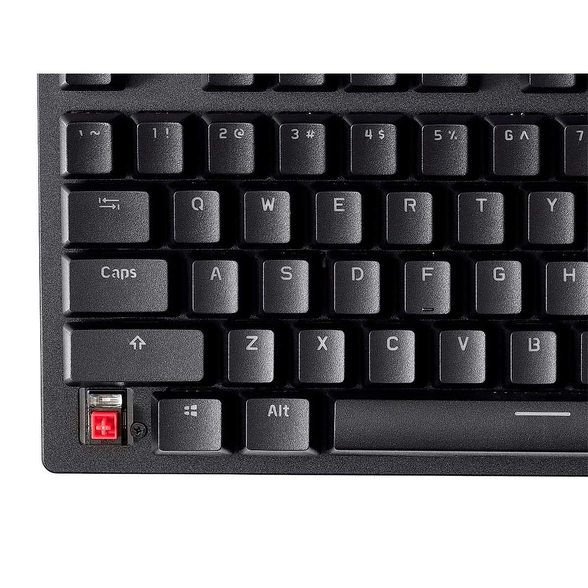 Dark Matter by Monoprice Aether Optical Mechanical Gaming Keyboard - LightStrike LK Red, RGB, IP57 Rated, Aluminum, Wired