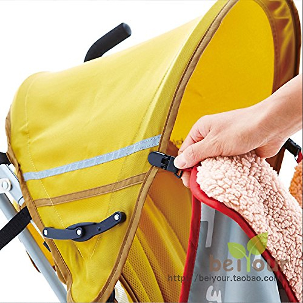 WINGOFFLY Baby Stroller Pram Carrier Windproof Warm Blanket Baby Car Seat Cover with Clip (Green)