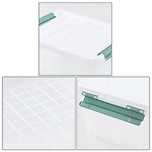 Readsky 36 Quart Plastic Clear Storage Bins, Large Lidded Boxes, 4-Pack