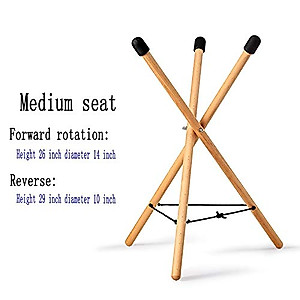 QiaoDongDian Wooden Steel Tongue Drum Stand Foldable,Handpan Drum Stand, Tripod Base,for 10 to 22 Inch Drum Percussion Instrument,Securely Holds Your Instrument. (Color : Dual-use)