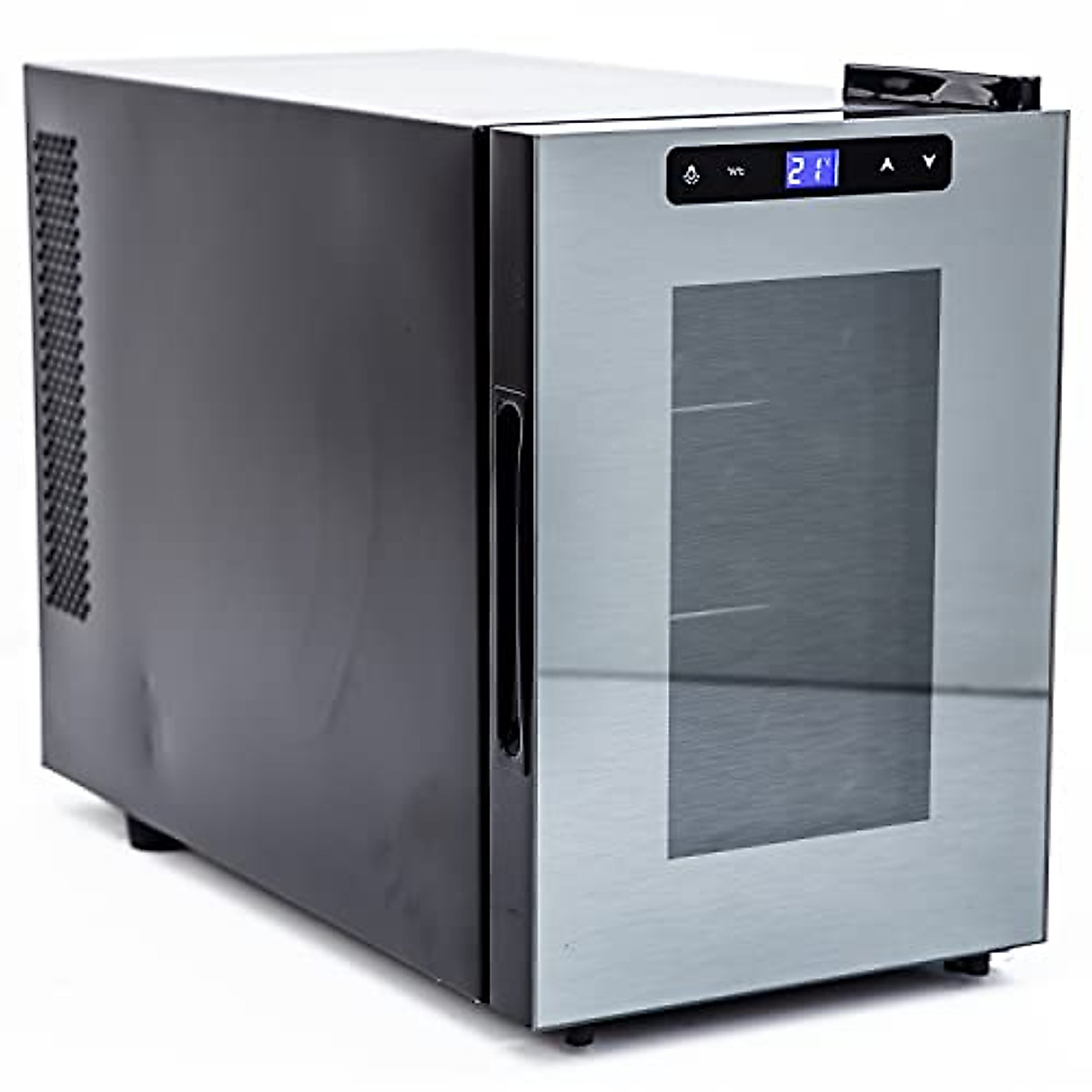 Avanti WCT6C4S Wine Cooler Refrigerator with 6 Bottle Capacity, Thermoelectric Cooling, Freestanding WineCellar, Temperature LED Display, Black