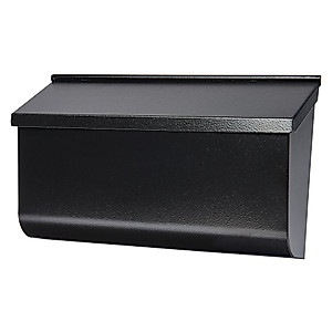 Gibraltar Mailboxes Woodlands Medium Capacity Galvanized Steel Black, Wall-Mount Mailbox, L4010WB0,Textured Black