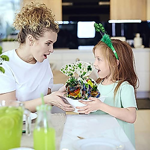 160 Pieces St. patrick's day Cellophane Treat Bags, Irish Lucky Shamrock Plastic Candy Bags Goodie Favor Bags with Ties for Saint Patrick's Day Party Supplies