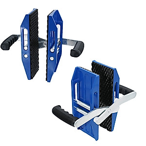 TIEKJOT 2 Pack Granite Carrying Clamps Double Handed Stone Carry Clamp Heavy Duty with Rubber-lined（0-2.36in) 660lbs Lifting Tools Panel Carriers for Glass Quartz Slabs Mable