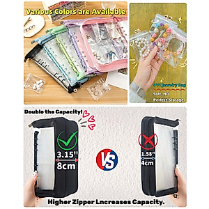 AVELIO Bracelet Storage Organizer Travel Jewelry Organizer Transparent Jewelry Storage Book High Capacity for Earring, Necklace, Ring, With pvc Jewelry Pouches Zipper Bags