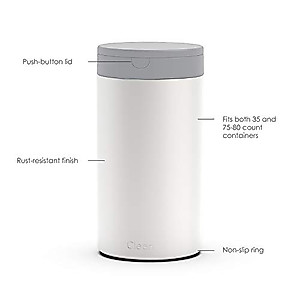 Spectrum Diversified Decorative Refillable Wet Dispenser for Household, Stylish Holder for Cleaning Wipes, Extra Large, White