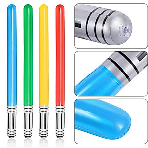 16 PCS Inflatable lightsaber - LIYDE Light Saber Sword Toys Party Bags Stocking Stuffers Favors Inflatable Swords for Star Wars Themed Party,Cosplay Party