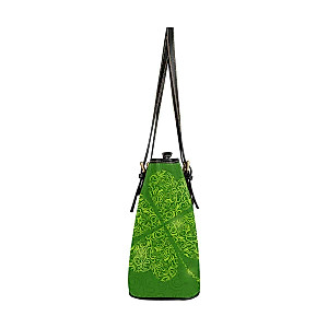 InterestPrint Womens Handbags Ladies Purses Shoulder Bags Tote Bag St. Patrick's Day Green Luck leaf