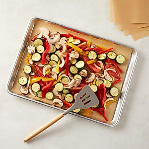 Juvale 200-Pack Precut Parchment Paper Sheets 12 x 16 inches, Unbleached Brown Nonstick Liners for Half Sheet Pan for Baking, Cooking, Grilling, Air Fryer, Steaming, and Wrapping Food, Heavy Duty