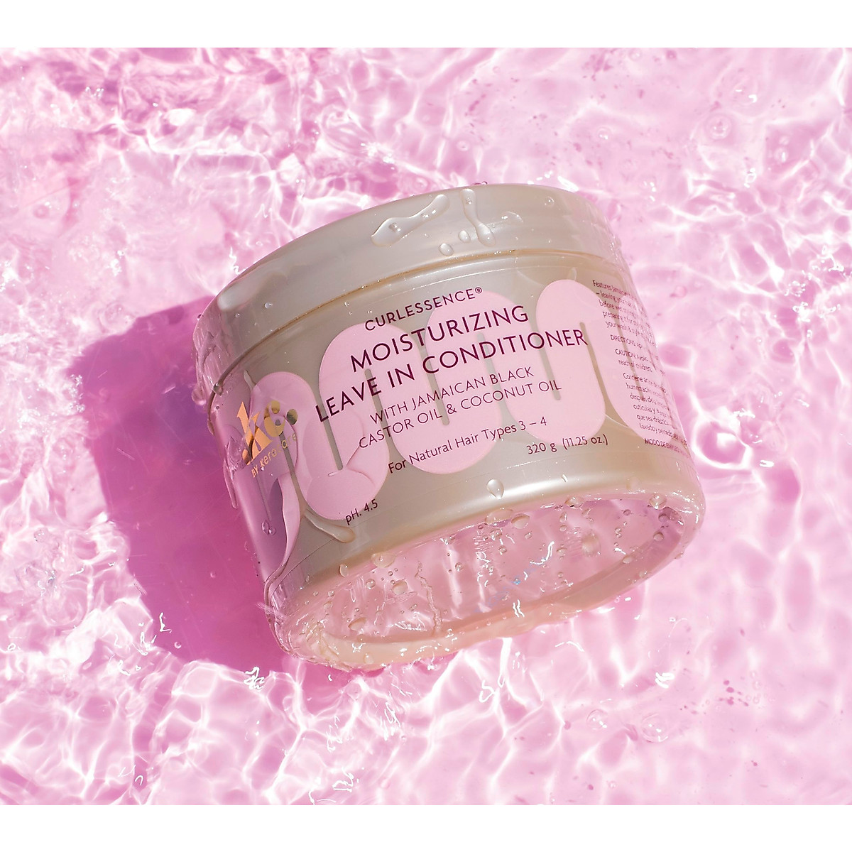 KeraCare CurlEssence Moisturizing Coconut Leave-In Conditioner With Jamaican Black Castor Oil and Coconut Oil - For Curly Hair - Silicone, Sulfate, and Paraben Free 12 oz