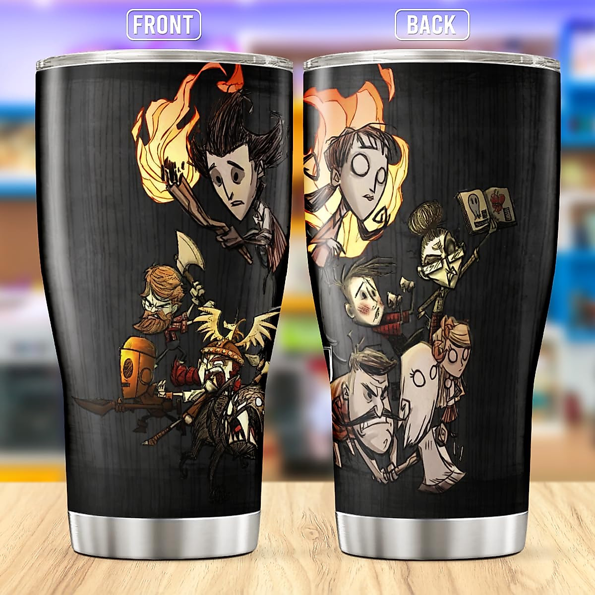 Tumbler Dont Coffee Stainless Steel Starve 20 30 Oz Office Together Tea Travel Insulated Hot Iced