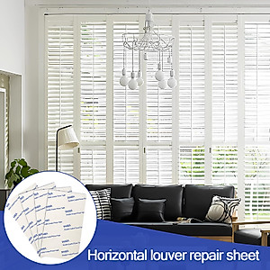4 Pcs Horizontal Blind Repair Tabs Mini Blind Slat Repair Kit Horizontal Blinds Replacement Slats White Blind Fixers for Horizontal Blinds (2" W x 3.5" L)
