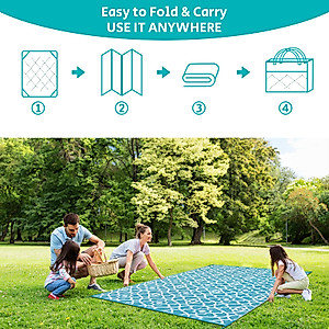 HEBE Outdoor Rug 5'x8' for Patios Waterproof Clearance Reversible Patio Mat Plastic Straw Rug RV Camping Mat Outside Area Rug Carpet for Camping RV,Porch,Deck,Balcony,Camper,Backyard