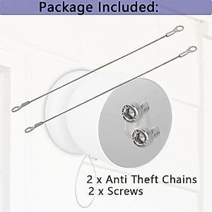 OYOCAM Anti Theft and Anti-Drop Security Chain Compatible with Google Nest Cam (Battery) Noorio B200 Arlo Ultra Pro 4/3 Anti-Theft Cable Protect Function, 2 Pack, Silver (Cam Not Included)