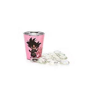 JUST FUNKY Dragon Ball Super Mini Glass Set | 2 Oz Shot Glasses Set of 4 | Featuring Trunks, Goku Black, Goku, and Vegeta Including their Super forms | Officially Licensed