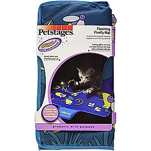 Catstages Nighttime Interactive Quiet Cat Toy, Glow Firefly Mat
