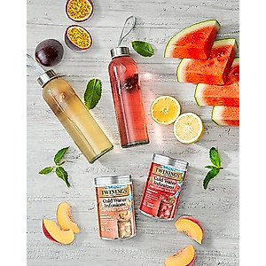 Twinings Cold Infuse Water Enhancer Tea Sampler, Strawberry-Lemon, Mango-Passionfruit, Watermelon-Mint, 12 Count (Pack of 3)