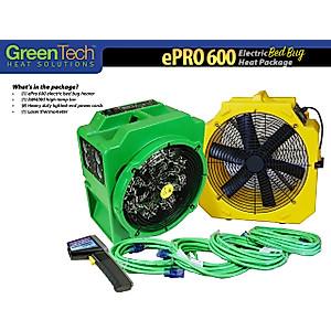 Portable Electric Bed Bug Eradication Heater System | Contains All Equipment for Heat Treatment of Bed Bugs | Gets Rid of All Bed Bugs in a 600 Sq. Foot Room | Professional-Grade | ePro 600 Package