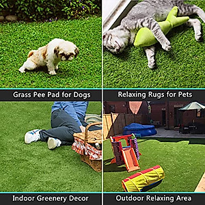 Falflor Artificial Grass Turf 2.3FTx3.3FT Realsitic Synthetic Grass Rug Fake Grass Turf Doormat Grass Pet Pads for Dogs Indoor Outdoor Grass Rug for Patio Balcony Garden Deck
