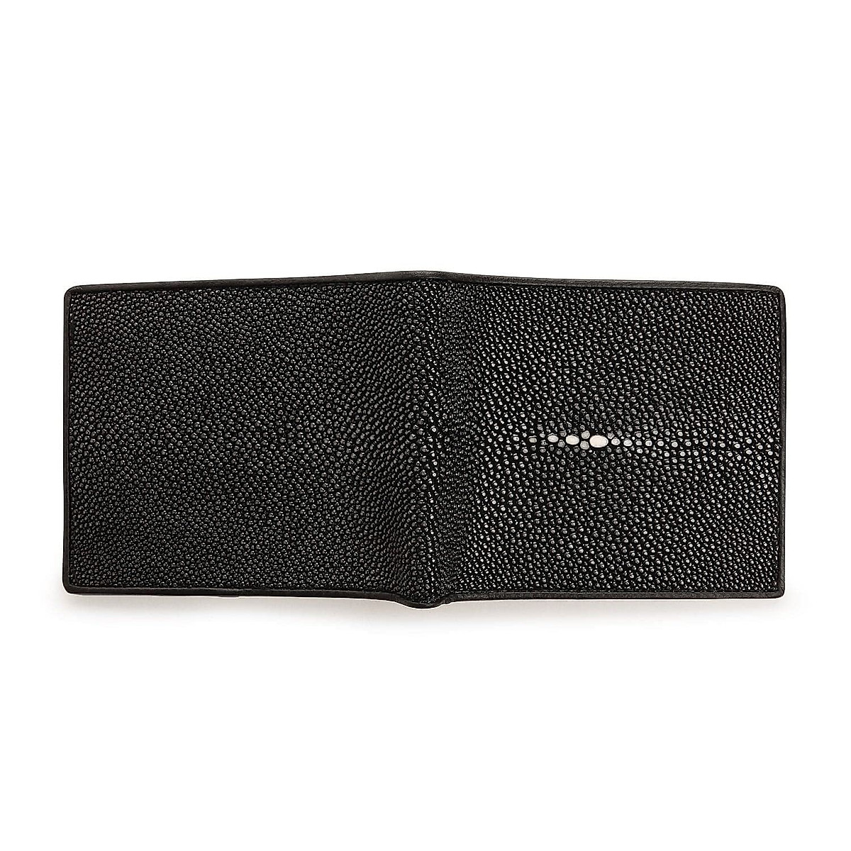 Black Polished Stingray Wallet Medium