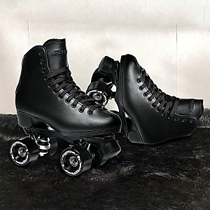 Sure-Grip Malibu Unisex Roller Skates | Stylish and Durable Vegan Leather Upper | Equipped with Sturdy Aluminum Trucks and ABEC 3 Bearings - Wheels Featuring an 88a Hardness Rating, Made in USA