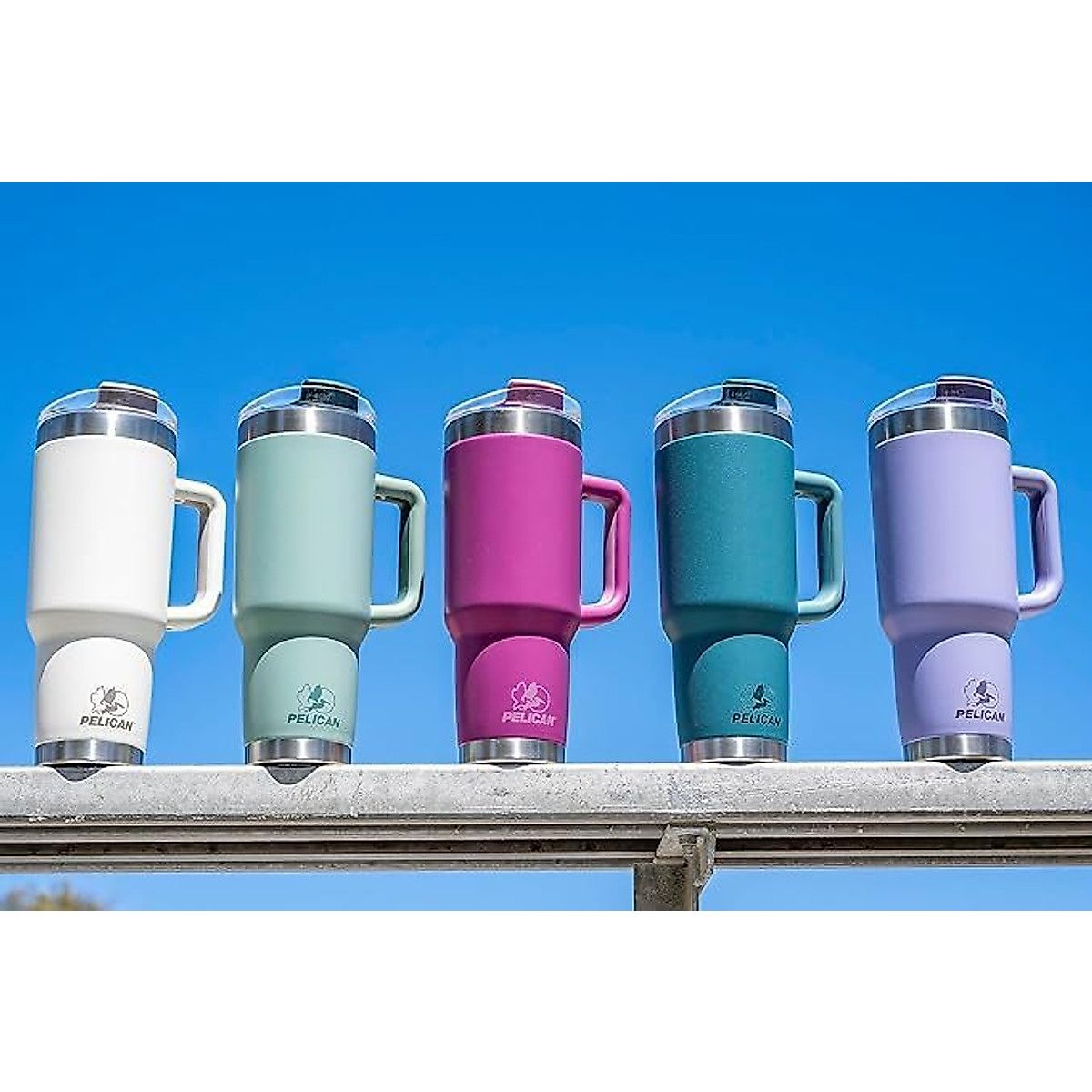 Pelican Hydration Pelican Porter™ 40 oz Vacuum Insulated Tumbler - Recycled Stainless Steel Double Wall Travel with Dual Lid, Powder Coated Insulated Coffee Mug For Hot Cold Drinks, Aurum…