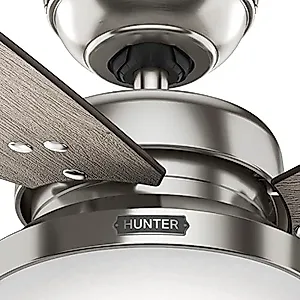Hunter Fan Company, 59157, 52 inch Sentinel Brushed Nickel Ceiling Fan with LED Light Kit and Handheld Remote