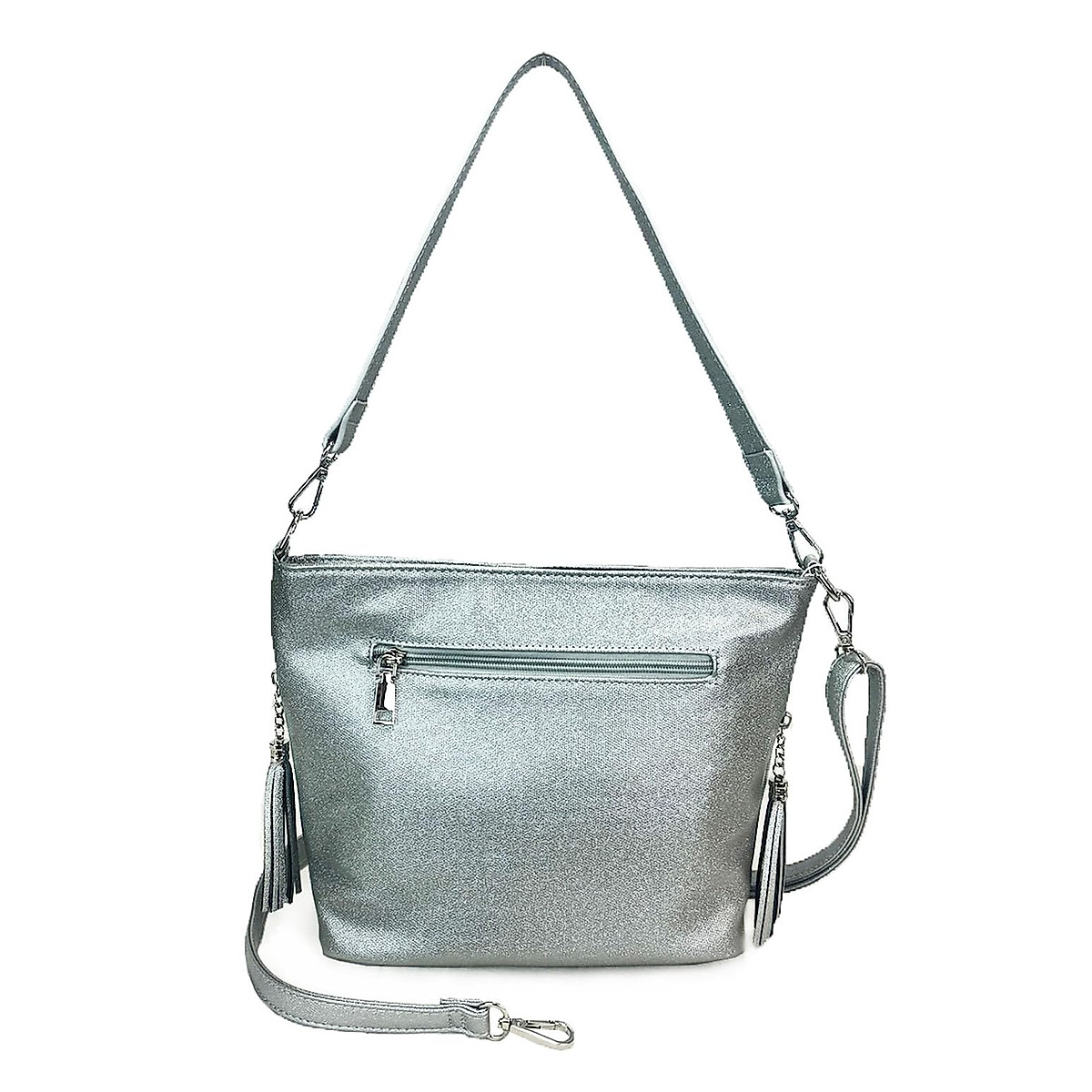 Zzfab Star Sparkling Rhinestones Crossbody Bag Pewter