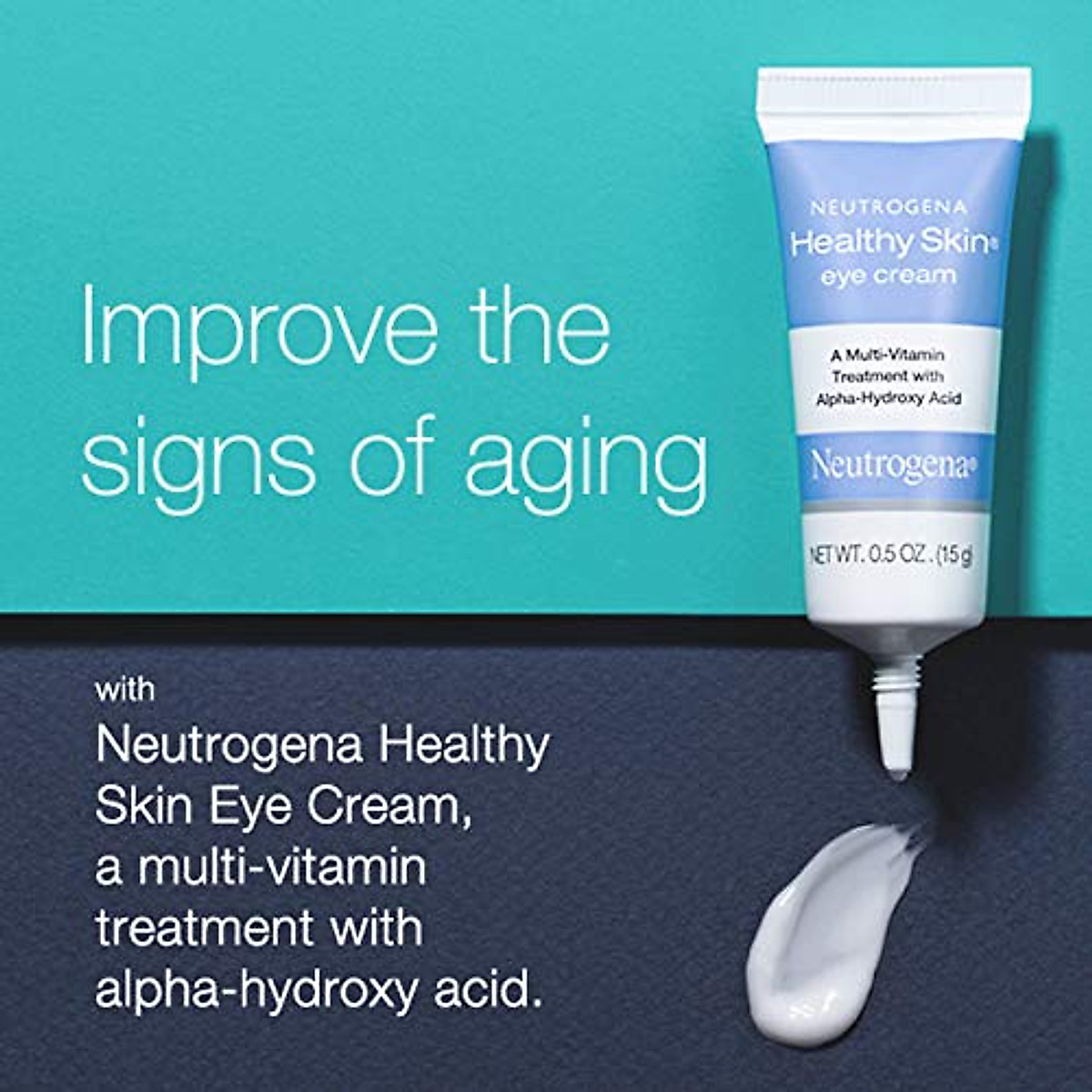 Neutrogena Healthy Skin Anti-Wrinkle Eye Cream with Alpha Hydroxy Acid (AHA), Vitamin A and Vitamin B5 - Firming Under-Eye Cream for Wrinkles and Fine Lines, 0.5 oz