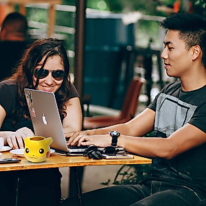 16 OZ Pokemon OFFICIAL Pikachu Face Molded Yellow Ceramic Coffee Mug, Novelty GIFT for Pokemon fans