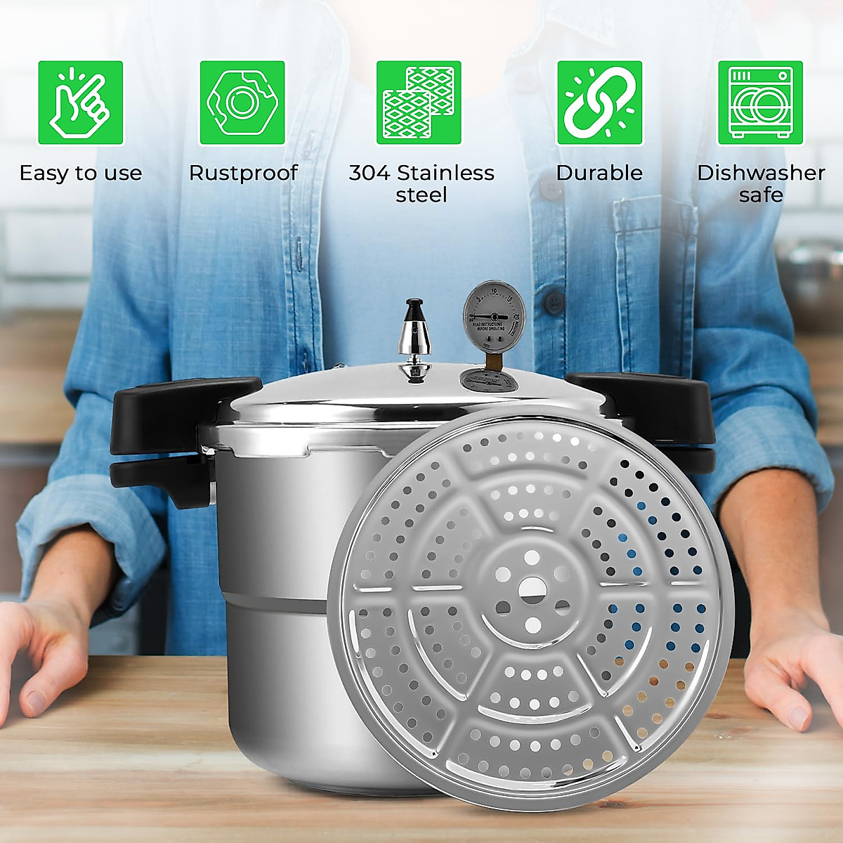 Gadget Beyond Stainless Steel Canning Rack for Pressure Canner, Canning Rack for Pressure Cooker - Compatible with Presto, All American Pressure Canner and More, 11-Inch 2 Pack