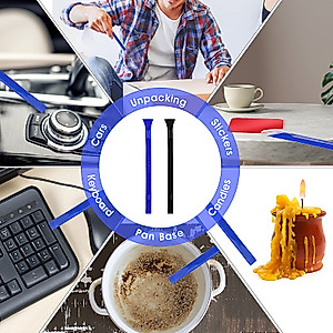 Grevosea 10 Pieces Plastic Scraper Tool, Lottery Ticket Scratcher Tool Carbon Fiber Multi-purpose Scraper Non-scratch Cleaning Tool for Tight Spaces Crevices Stickers Labels Oil Stains Food Dirt